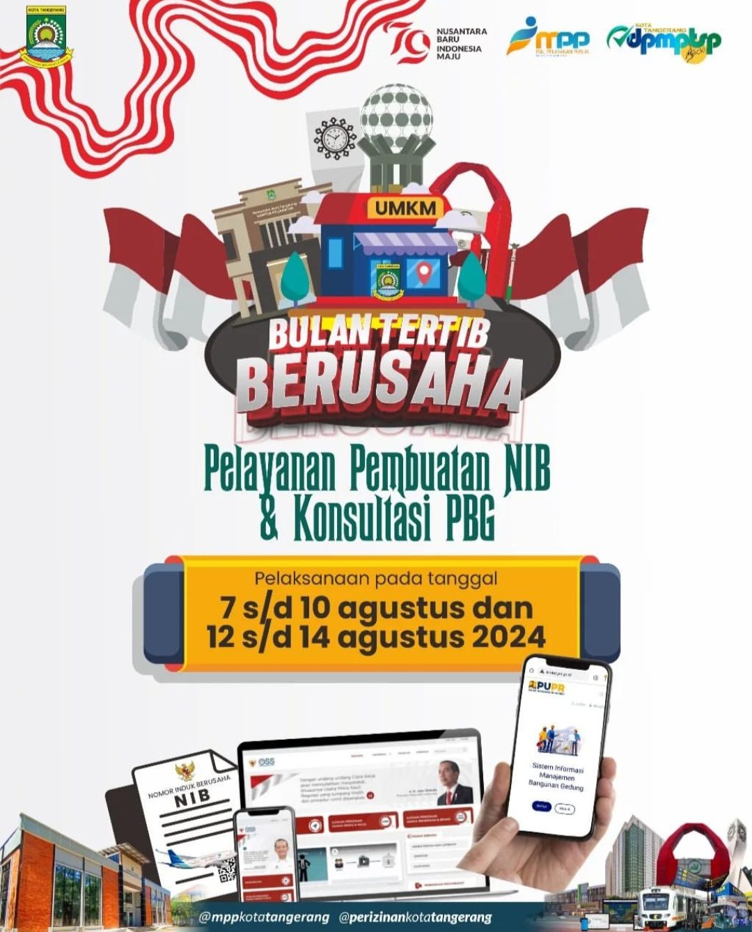 Bulan Tertib Berusaha, DPMPTSP Kota Tangerang Buka Layanan NIB dan Konsultasi PBG Gratis ...